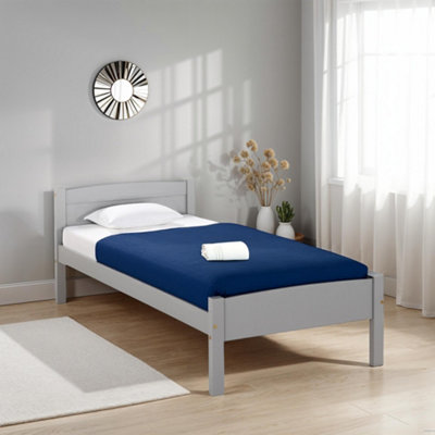Amber 3ft Single Bed Grey Slate with LAMINATED SLATS