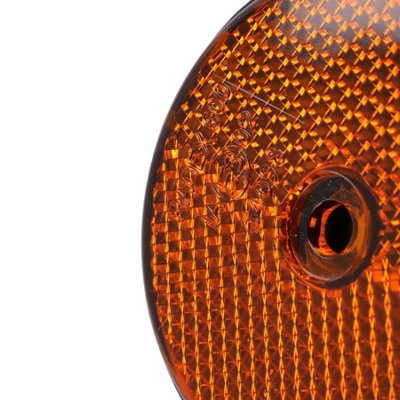 Amber Round Side Reflector Pack of 10 for Trailers Fence / Gate Posts TR066