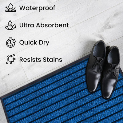 Ameha Heavy Duty Indoor & Outdoor PVC Rubber Mat, Non-Slip Absorbent ...