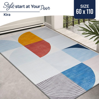 AMEHA Printed Rugs Bedroom Modern Pattern Carpet Super Soft Geometric ...