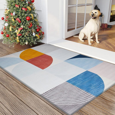 AMEHA Printed Rugs Bedroom Modern Pattern Carpet Super Soft Geometric ...