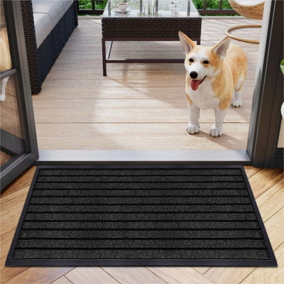 Ameha PVC Rubber Mat Heavy Duty Non Slip Absorbent Large Floor & Door ...
