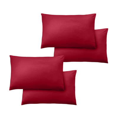 Ameha Red Plain Dyed Pillowcase Hotel Quality With Envelope Closure ...