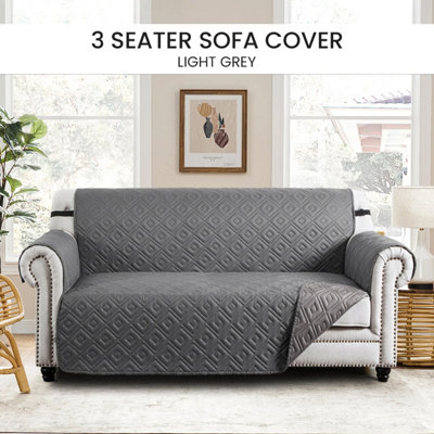 Ameha Reversible Waterproof Sofa Cover Quilted Sofa Protector Light ...