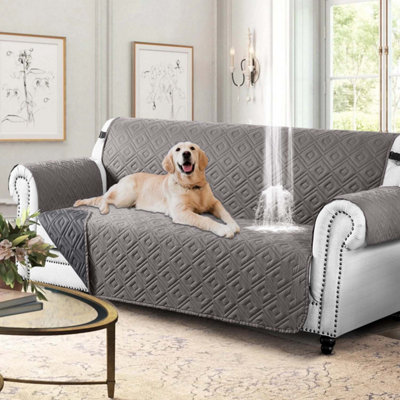 Ameha Reversible Waterproof Sofa Cover Quilted Sofa Protector Light ...