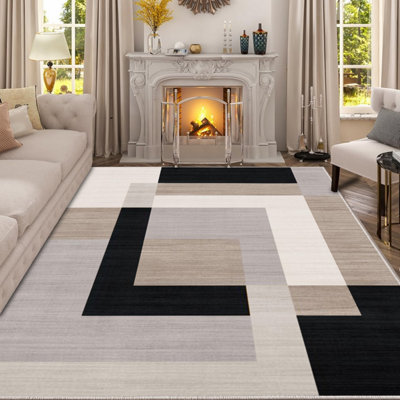 AMEHA Rugs Living Room Large 160x230 cm - Area Rugs for Bedroom Non ...