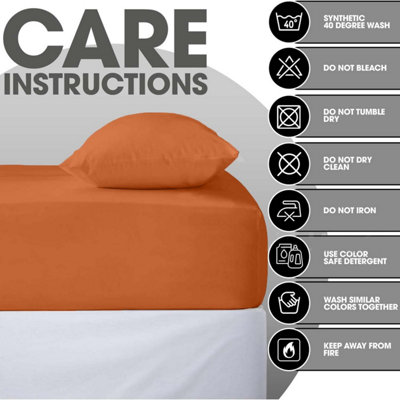 Ameha Rust Fitted Sheet Anti Allergic Extra Deep 25 CM Bedsheet Double ...