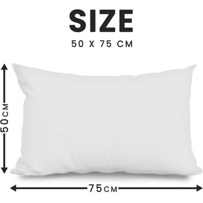 Ameha White Plain Dyed Pillowcase Hotel Quality With Envelope Closure ...