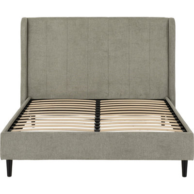 Amelia 4ft6 Double Bed Frame in Dark Grey Fabric