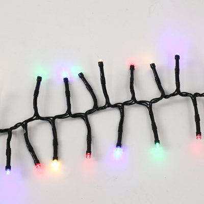 AMOS 240 LED Multi Colour Christmas Cluster Lights with Memory Function ...