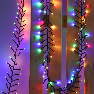 AMOS 240 LED Multi Colour Christmas Cluster Lights with Memory Function ...