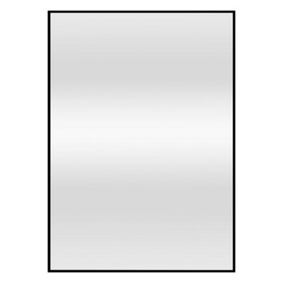 Amos Black Industrial Rectangular Metal Wall Mirror 70 x 50cm | DIY at B&Q