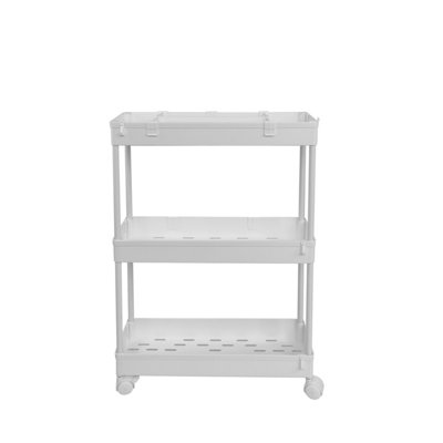 AMOS Small 3 Tier Rolling Storage Trolley on Wheels Multi-Purpose ...