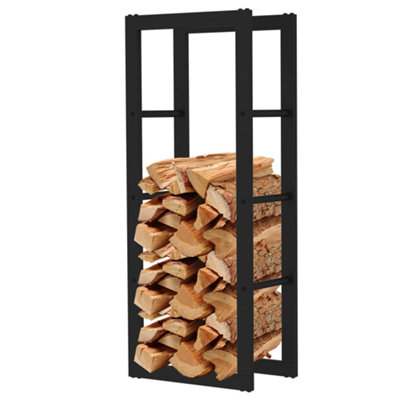 AMOS Small Firewood Log Holder Black
