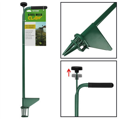 AMOS Steel Weed Puller Claw Lawn Weeder Root Remover Killer Grabber ...