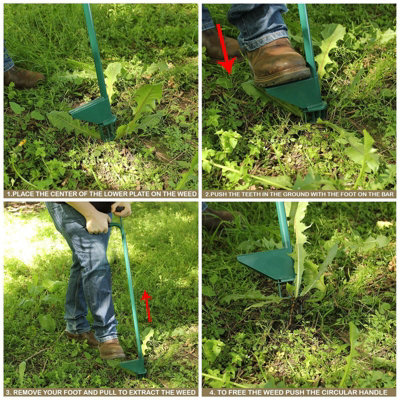 AMOS Steel Weed Puller Claw Lawn Weeder Root Remover Killer Grabber ...
