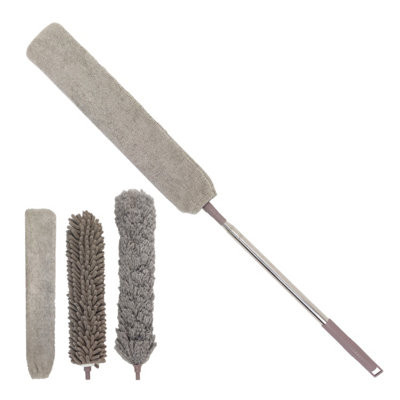 AMOS Telescopic Feather Duster With Washable 5 Piece Kit Extendable ...