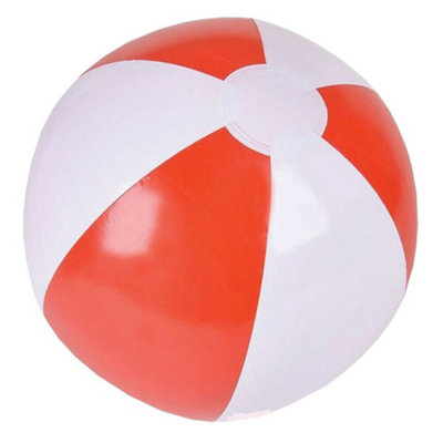 Amscan Beach Ball Red/White (One Size) | DIY at B&Q