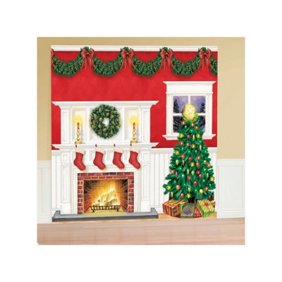 Amscan Christmas Scene Setters Red/White/Green (One Size)