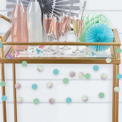 Amscan Iridescent Party Garland (Pack of 6) Multicoloured (One Size)