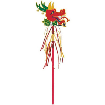 Amscan Jingle Dragon Chinese New Year Wand Red/Green/Gold (One Size)
