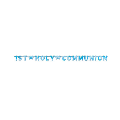 Amscan Letter First Holy Communion Banner Blue (One Size)