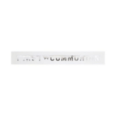 Amscan Letter First Holy Communion Banner White/Silver (One Size)