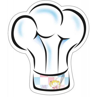 Amscan Little Cooks Toque Party Plates (Pack of 8) White/Black/Blue ...