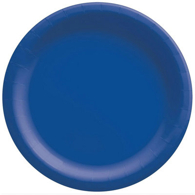 Amscan Paper Dessert Plate (Pack of 20) Blue (One Size) | DIY at B&Q