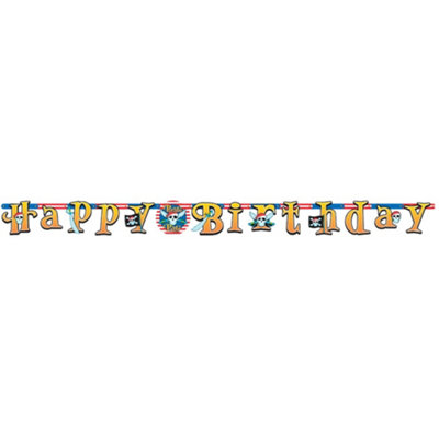 Amscan Pirate Happy Birthday Banner Multicoloured (One Size)