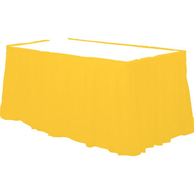 Amscan Rectangular Plastic Tablecover (Pack Of 12) Sunshine Yellow (137cm x 274cm) | DIY at B&Q