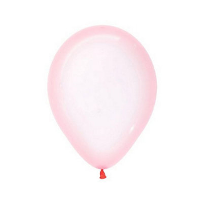 Amscan Sempertex Crystal Pastel Latex Balloons (Pack Of 100) Pink (One ...