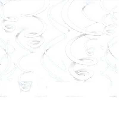 Amscan Swirl Plastic Party Decorations White (One Size)