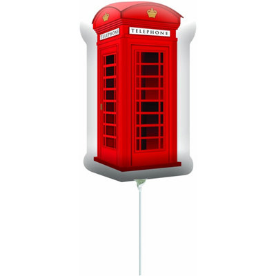 Amscan Union Jack Telephone Booth Balloon Red/White (One Size)