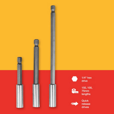 Amtech 3 Piece magnetic bit holder set - L2210