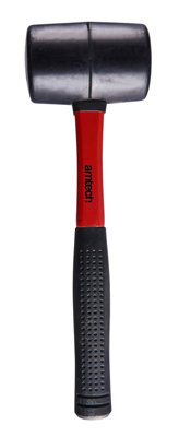 Amtech A1580 16oz (450g) Black rubber mallet with fibreglass shaft