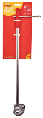 Amtech C2600 400mm 16in Adjustable basin wrench