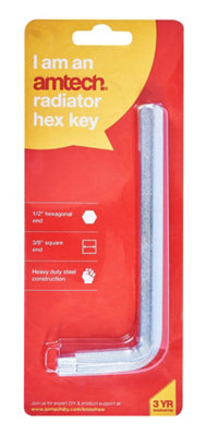 Amtech C3155 Radiator hex key with a 13mm hexagonal end and a 10mm