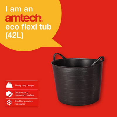 Amtech - Flexi Tub for Carrying Water, Soil, Bricks, Super Strong ...