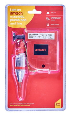 Amtech G4130 400g Magnetic plumb bob and line