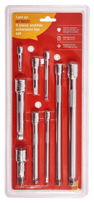 Amtech I4257 9 Piece wobble extension set