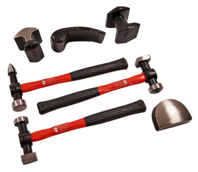 Amtech I9280 Auto Body Kit, 7 piece Panel Beating Tools and Car Body ...