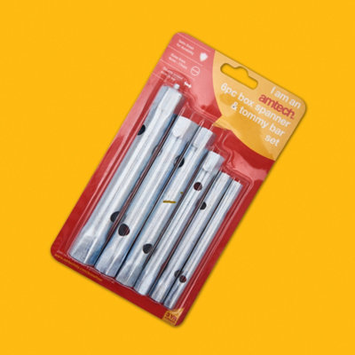 Amtech K1150 6 Piece tubular box spanner set with Tommy bar