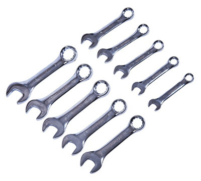 Amtech K2001 10 piece stubby combination wrench set