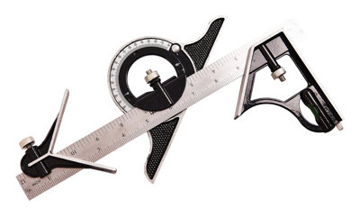 Amtech P4010 300mm (12") combination square and protractor