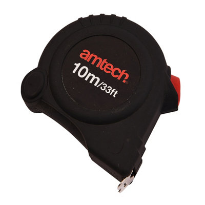 Amtech Self Locking Tape Measure 10m x 25mm | DIY at B&Q