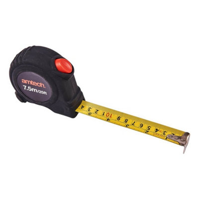 AMTECH SELF LOCKING TAPE MEASURE 7.5M X 25MM ONE COLOUR (ONE SIZE)