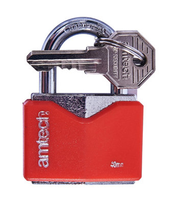 Amtech T0704 40mm Rhombic chrome plated iron padlock
