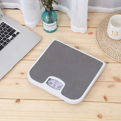 Analogue Mechanical Bathroom Scale - Grey Dial, Max 130kg Capacity