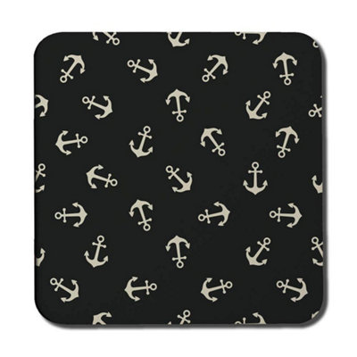 Anchors on Black Background (Coaster) / Default Title